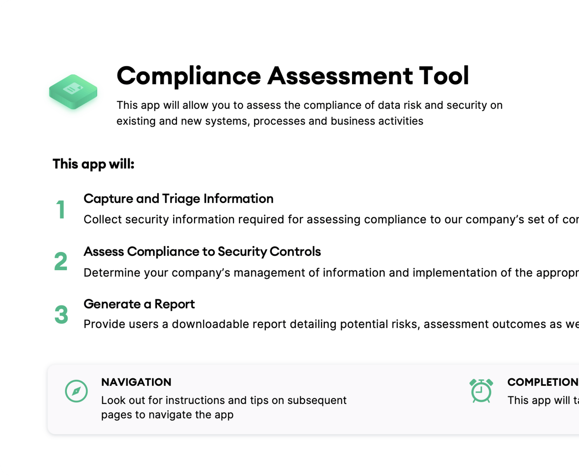 Compliance Assessment Template - Checkbox